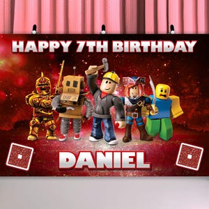 Roblox Boy Birthday Backdrop, Birthday Backdrop Roblox Theme, Roblox ...