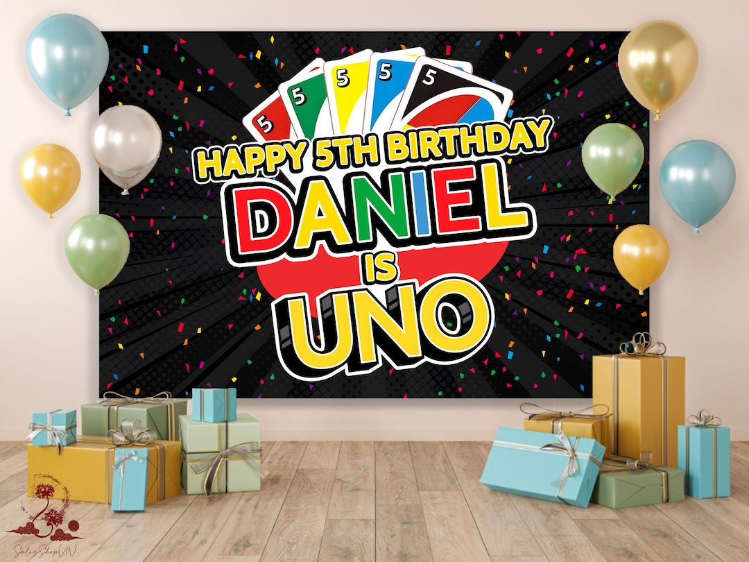 Uno Birthday Backdrop, Uno Birthday Banner, Uno Birthday Party, Uno ...
