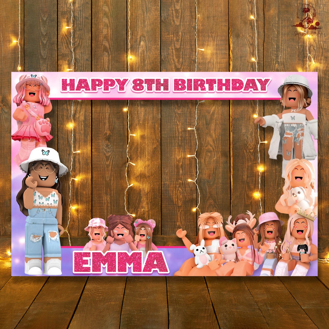 Roblox Girl Photo Booth Frame, Roblox Girl Frame, Roblox Girl Party ...