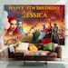 Printable Descendants the Rise of Red Birthday Backdrop, Descendants ...