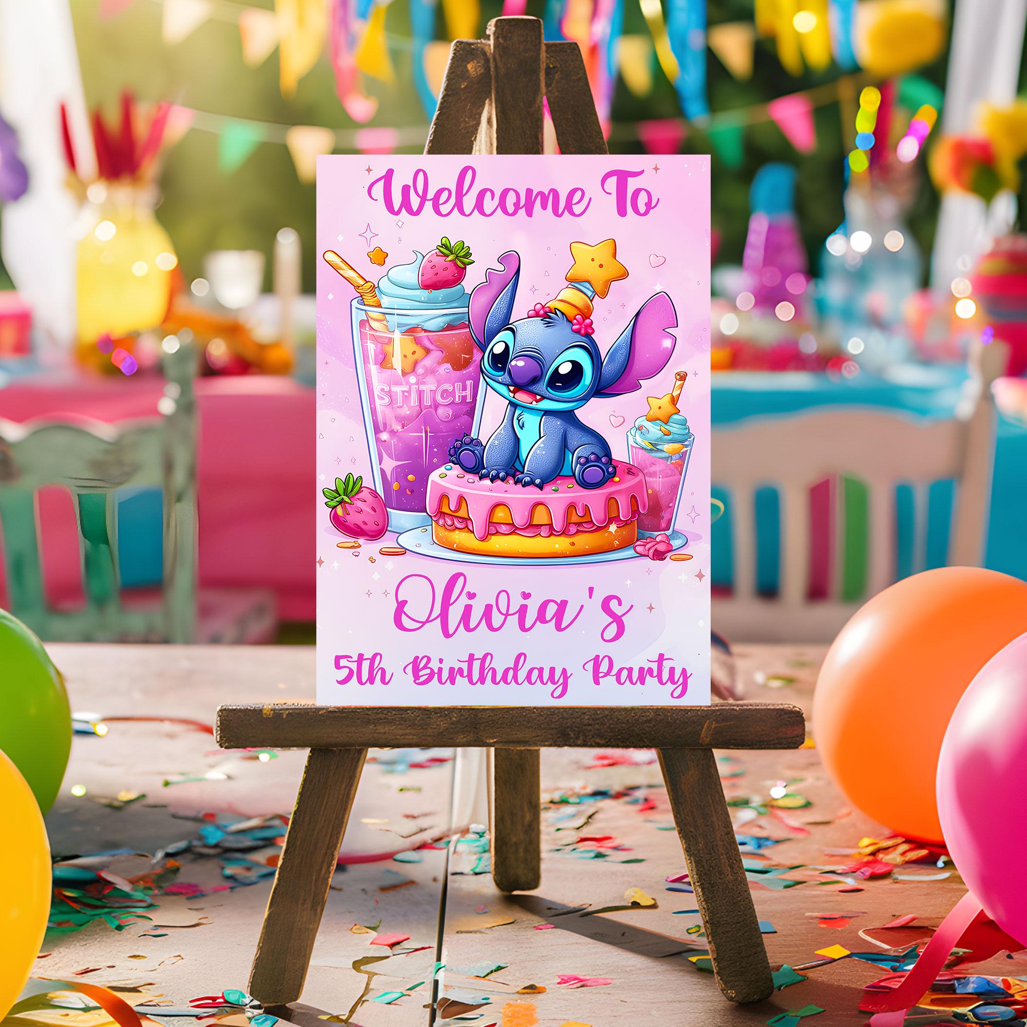 Stitch Birthday Party Welcome Sign, Stitch Welcome Sign, Lilo Stitch ...