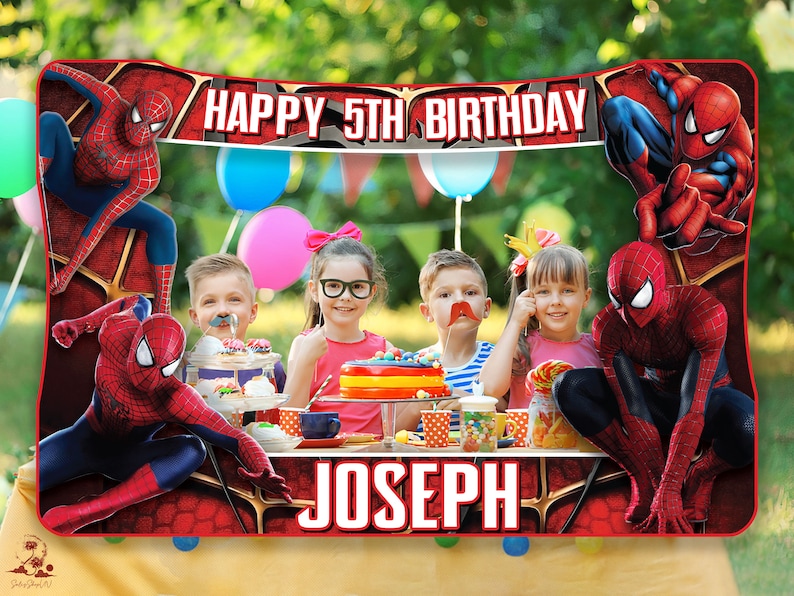 Spiderman Photo Booth Frame, Spiderman Photo Booth, Spiderman Party ...