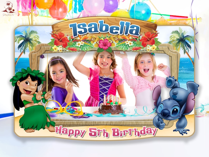 Lilo Stitch Photo Booth Frame, Lilo Stitch Frame, Lilo Stitch Party ...