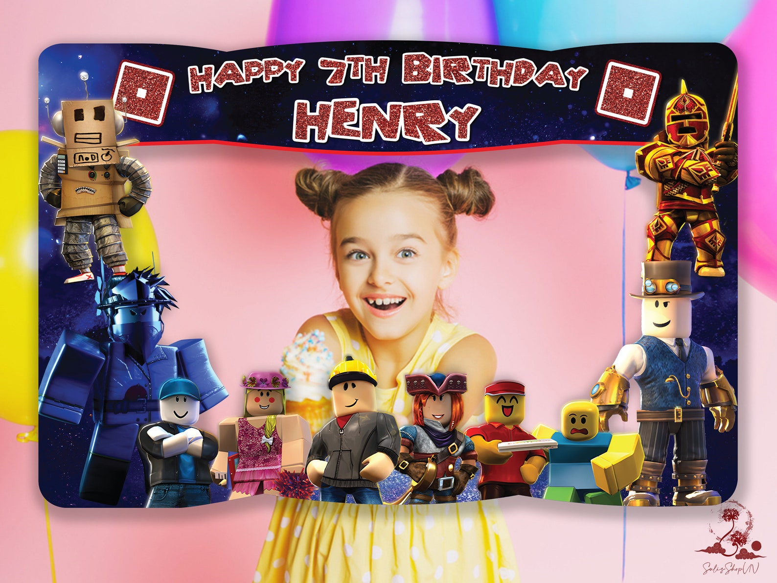 Personalized Roblox Photo Booth Frame, Gamer Photo Booth Frame, Roblox ...