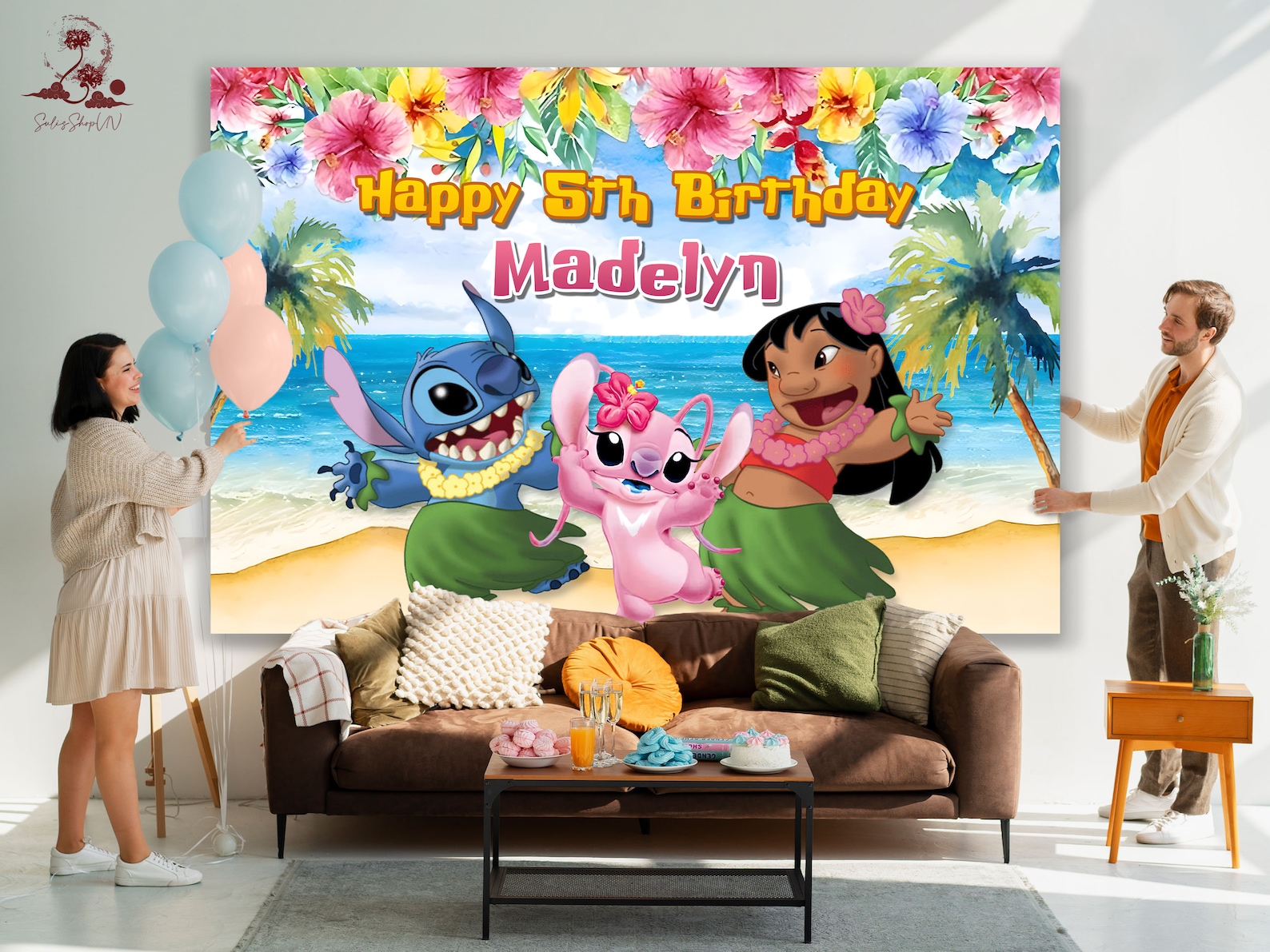 Lilo Stitch Birthday Backdrop, Lilo Stitch Birthday Party, Lilo Stitch ...