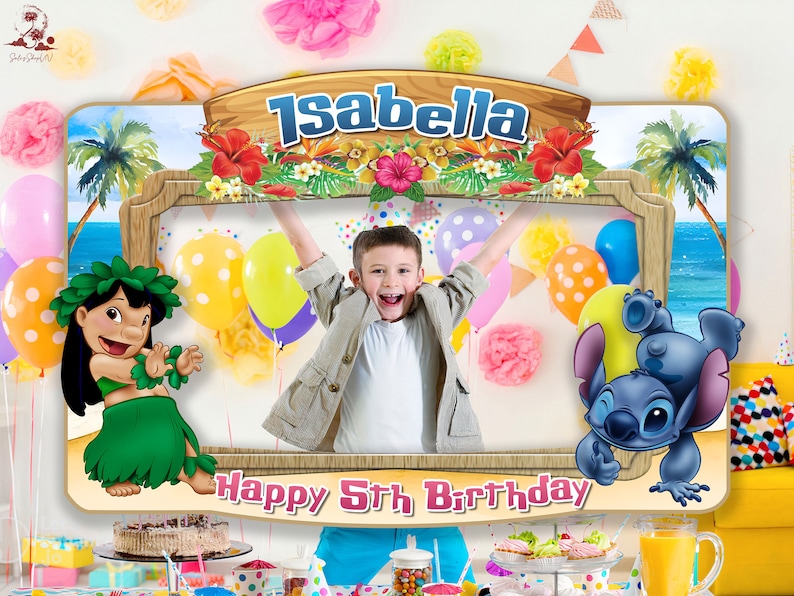 Lilo Stitch Photo Booth Frame, Lilo Stitch Frame, Lilo Stitch Party ...