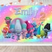 Birthday Backdrop Trolls Theme, Trolls Birthday Backdrop, Trolls Party ...