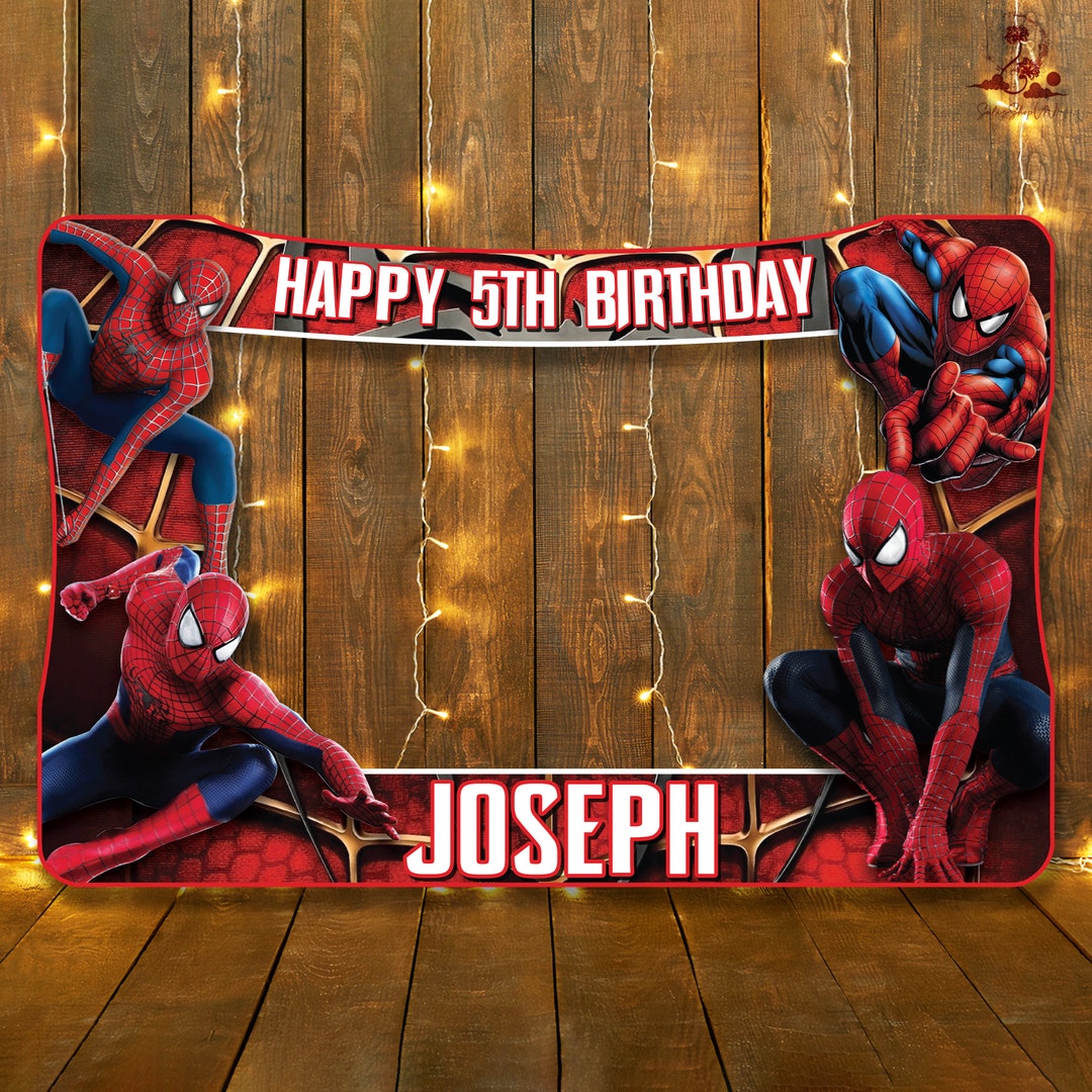 Spiderman Photo Booth Frame, Spiderman Photo Booth, Spiderman Party ...