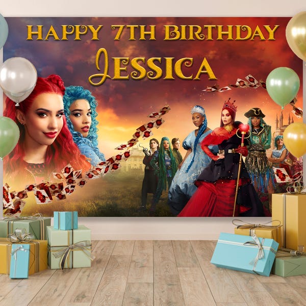 Descendants Rise of Red Birthday Decorations - Etsy