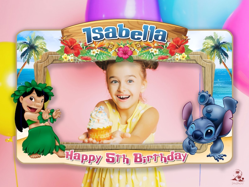 Lilo Stitch Photo Booth Frame, Lilo Stitch Frame, Lilo Stitch Party ...
