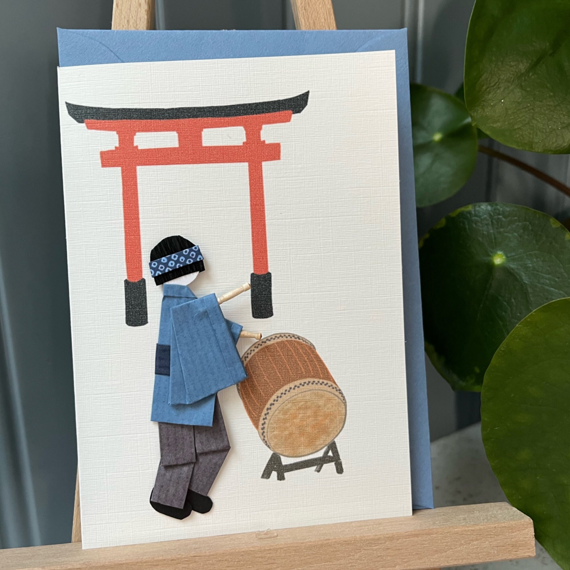 Handmade Card Traditional Japanese Origami Drummer With Taiko Drum - Etsy