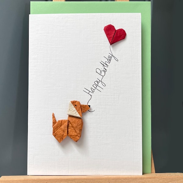 Origami Cards Dog - Etsy