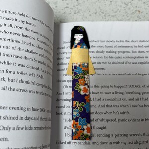 Handmade Origami Japanese Geisha and Man Bookmark Blue and Purple With ...
