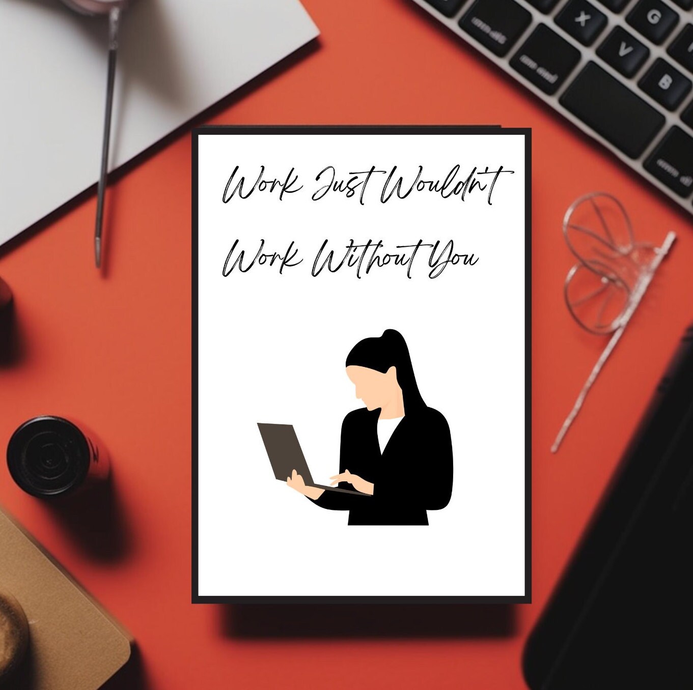 Funny Manager Thank You Card, Minimalist Appreciation Card for Boss or ...