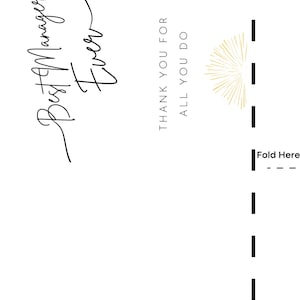 Manager Thank You Card, Boss Appreciation Card, Workplace Thank You ...