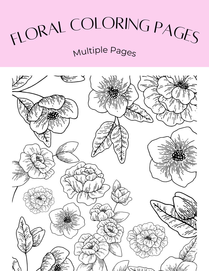 Easy Children's Coloring Pages, Simple Flower Coloring Pages, Fun Adult ...