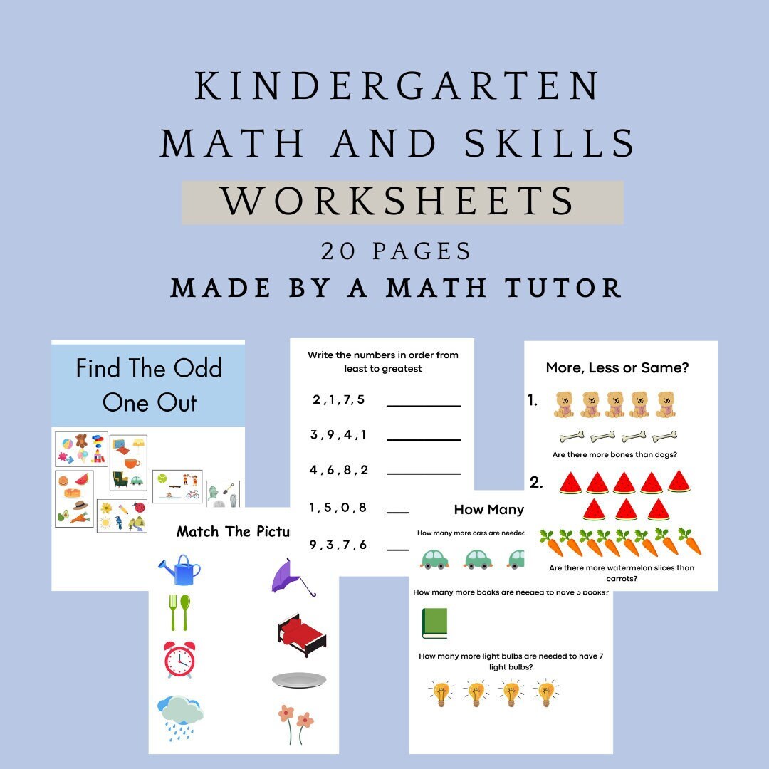 Kindergarten Counting Worksheet , Critical Thinking Skills Work Sheet ...