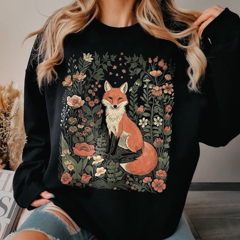 White Fox Jumper - Etsy Australia