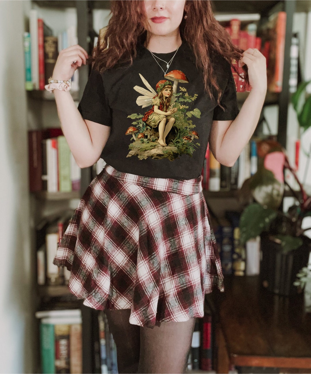 Vintage Fairy Mushroom Tshirt, Fairycore Shirt, Grunge Tee, Goblincore ...