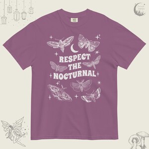 Respect the Nocturnal Shirt, Comfort Colors, Whimsigoth Night Creature ...