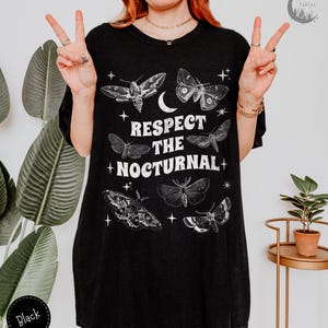Respect the Nocturnal Shirt, Comfort Colors, Whimsigoth Night Creature ...