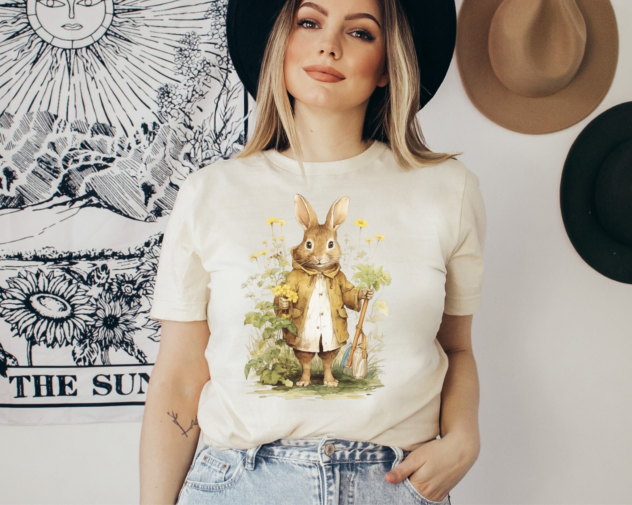 Vintage Rabbit Tshirt Cottagecore Shirt Cute Rabbit T Shirt - Etsy