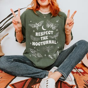Respect the Nocturnal Shirt, Comfort Colors, Whimsigoth Night Creature ...