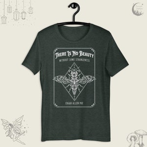 Edgar Allan Poe Moth T-shirt: Dark Academia Literary Poetic Shirt - Etsy