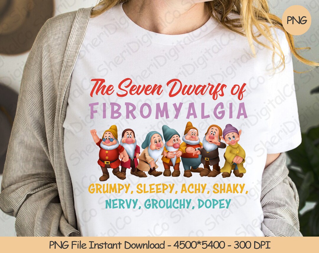 The Seven Dwarfs of Fibromyalgia PNG Digital Design Download - Etsy UK