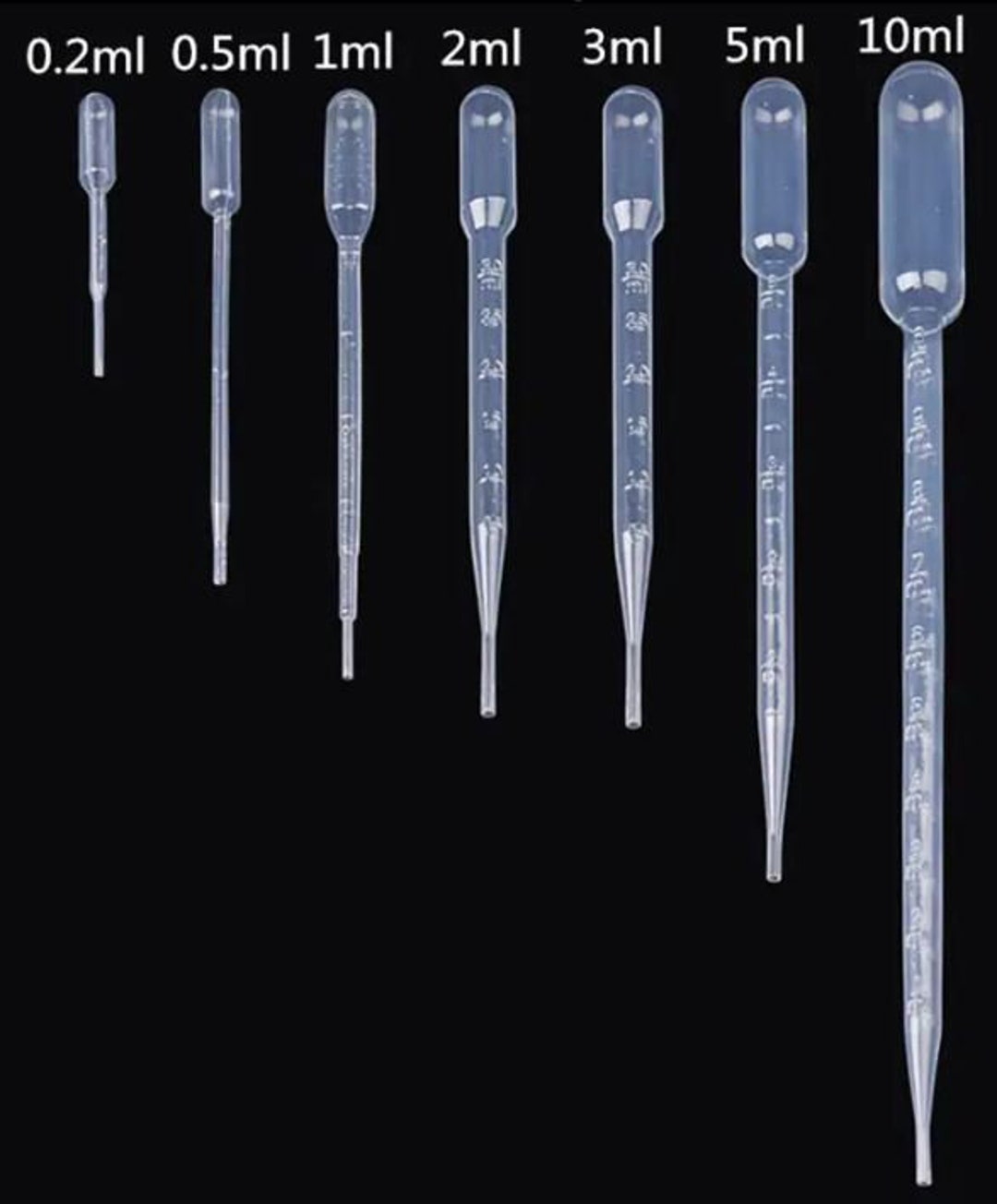 Various Graduated Droppers Disposable Plastic Transfer Pipettes Ideal ...