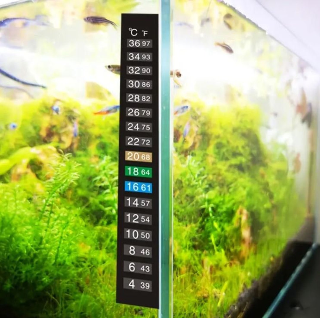 2 X Thermometer Adhesive Strip, Aquarium Thermometer Sticker for Fish ...