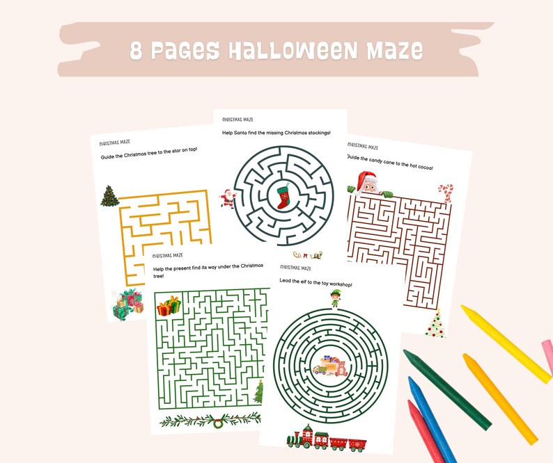 Christmas Coloring Page Holiday Printable Bundle Activity Sheets for ...