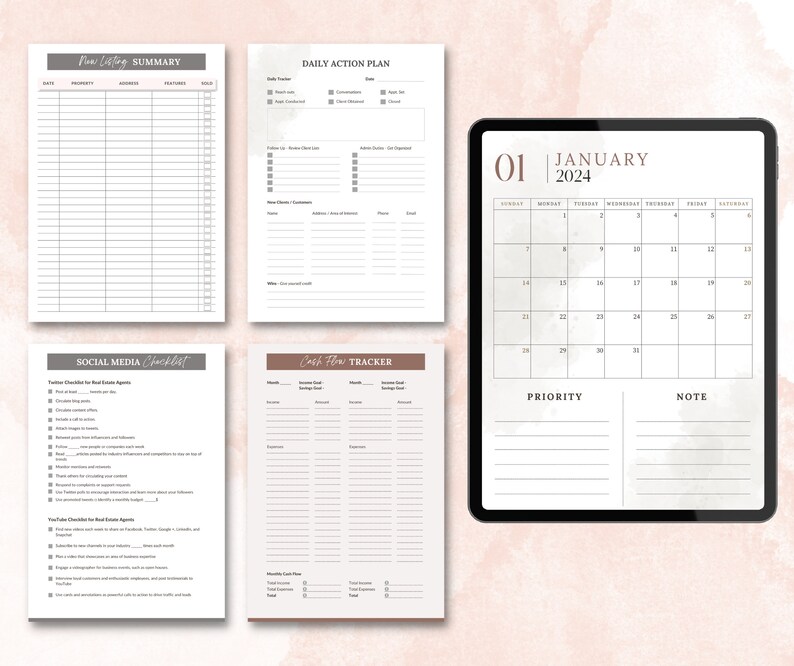 Real Estate Agent Planner Template Real Estate Ultimate Planner ...