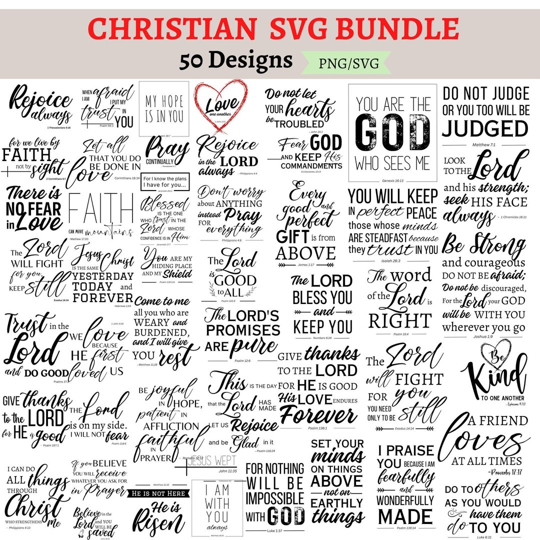 Christian SVG Bundle | Christian Shirt Design | Bible Scriptures SVG ...