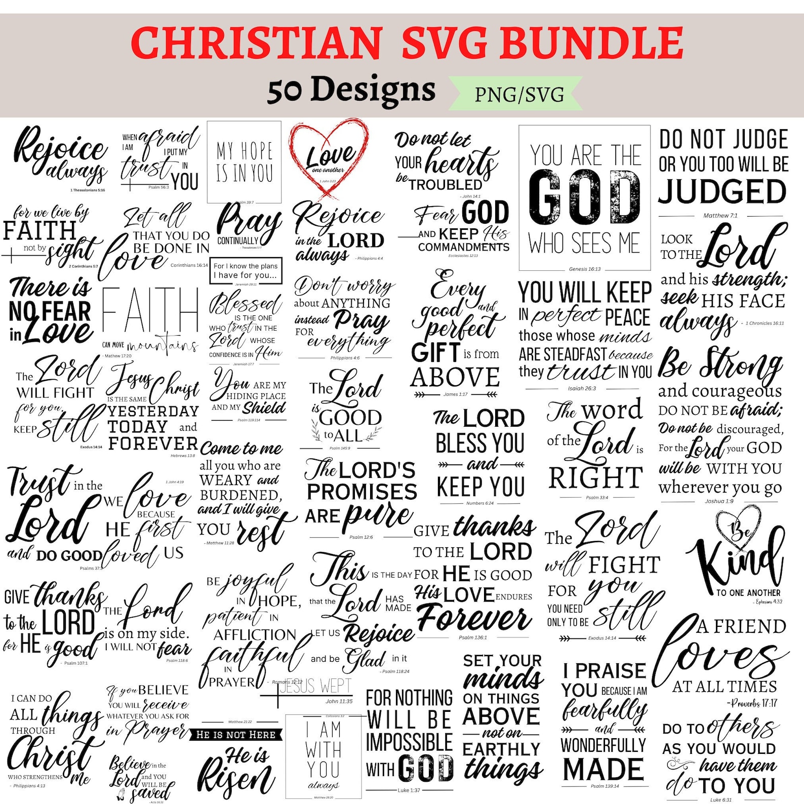 Christian SVG Bundle | Christian Shirt Design | Bible Scriptures SVG ...