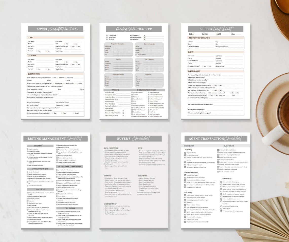 Real Estate Agent Planner Template | Real Estate Ultimate Planner ...