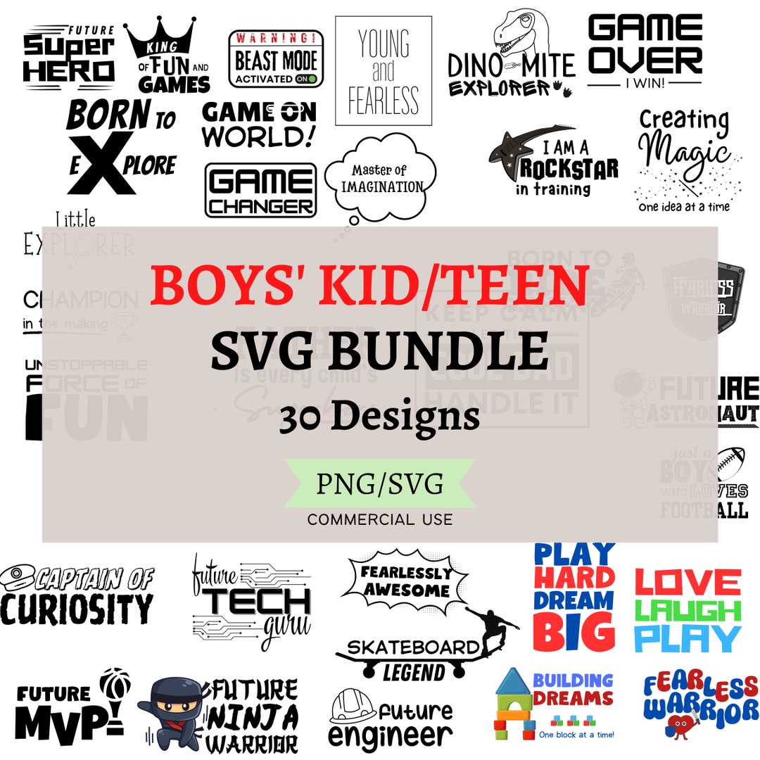 Kids Saying SVG Bundle | Boy Saying SVG Bundle | Little Boy Svg | Boy ...