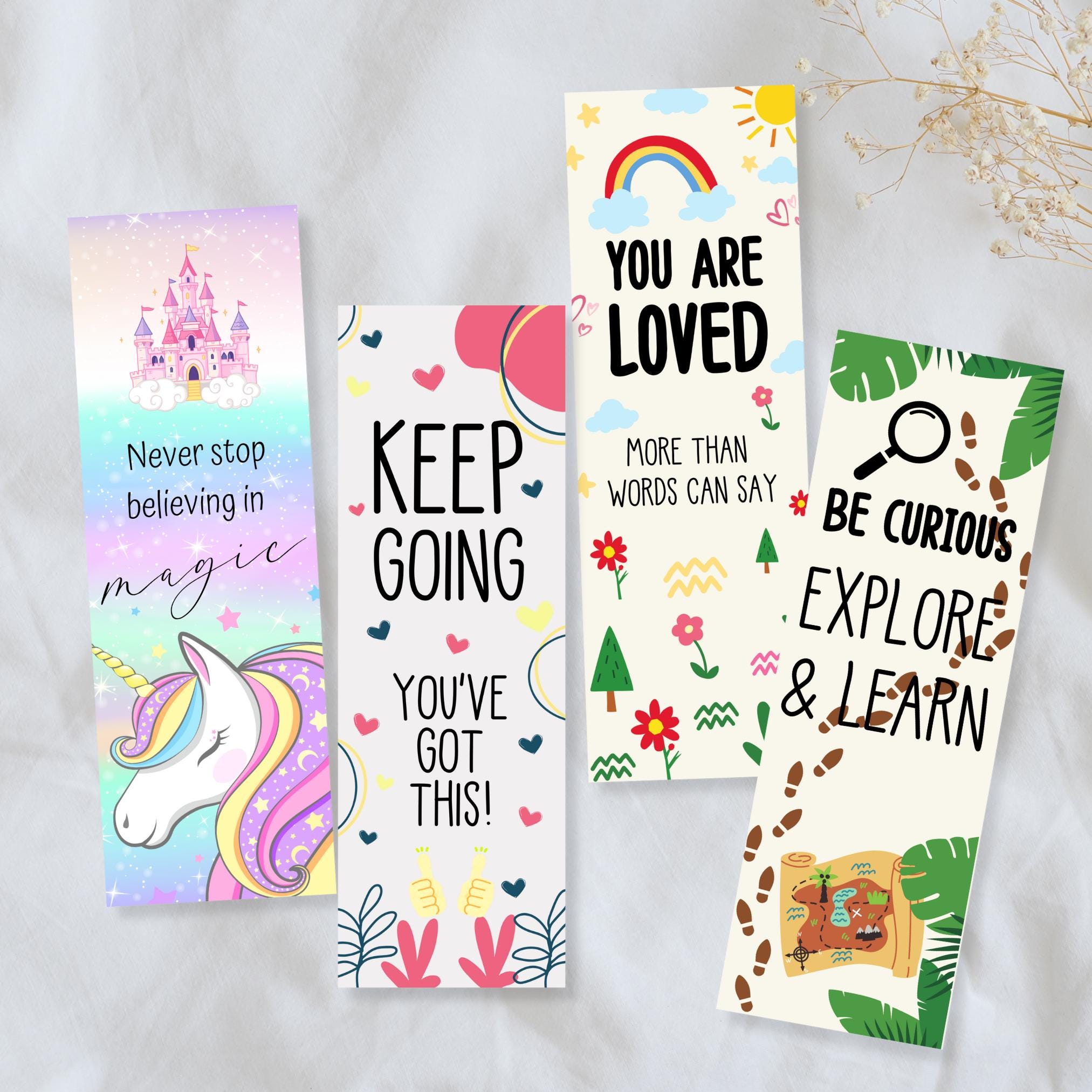Affirmation Bookmarks for Kids | Inspirational Motivational Bookmark ...