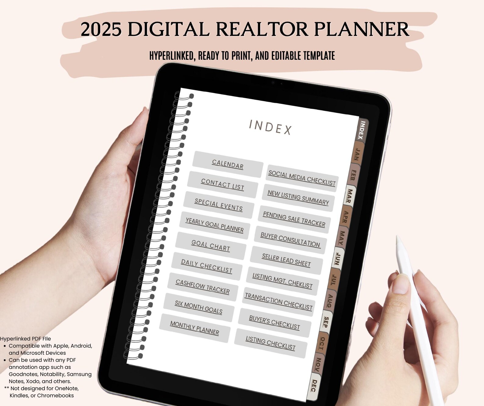 Real Estate Agent Planner Template | Real Estate Ultimate Planner ...