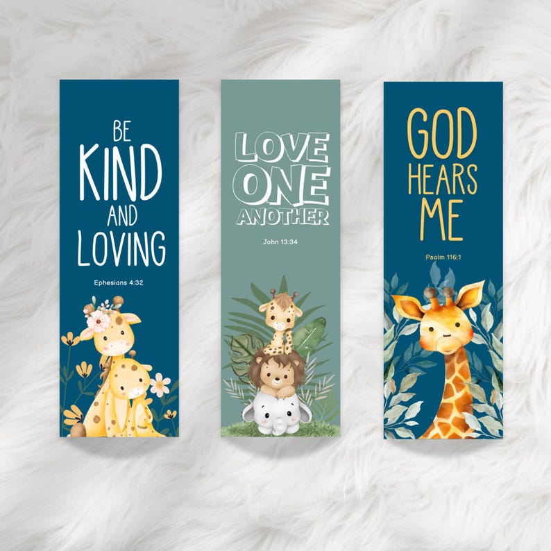 Printable Bookmark for Kids Bible Verse Cute Bookmark Inspirational ...