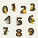 Safari Alphabet PNG Safari Animal Numbers SVG Cute Animal Letters ...