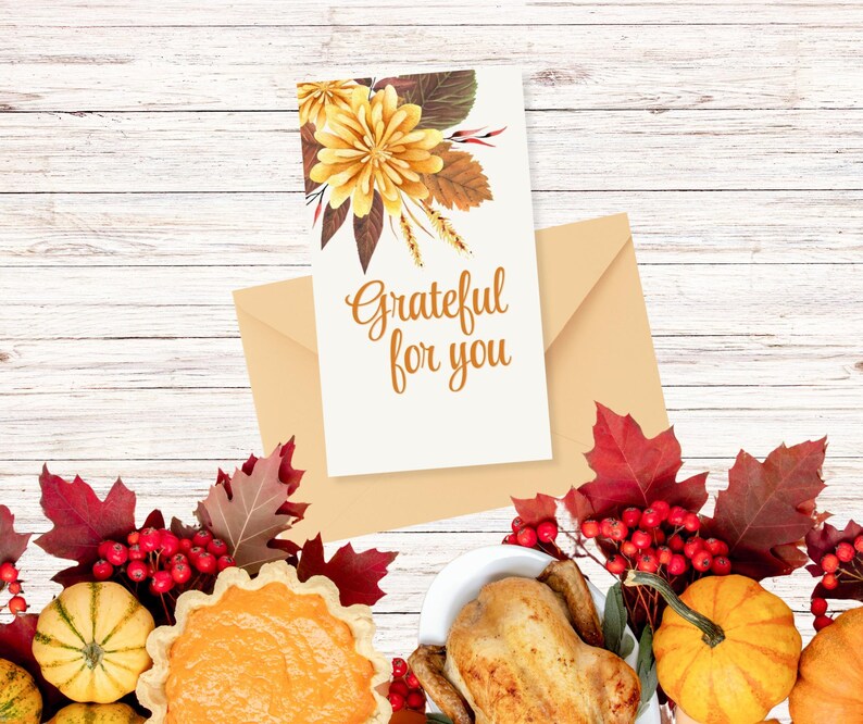 Thanksgiving Gift Tags & Postcard Printables Autumn Design Digital ...