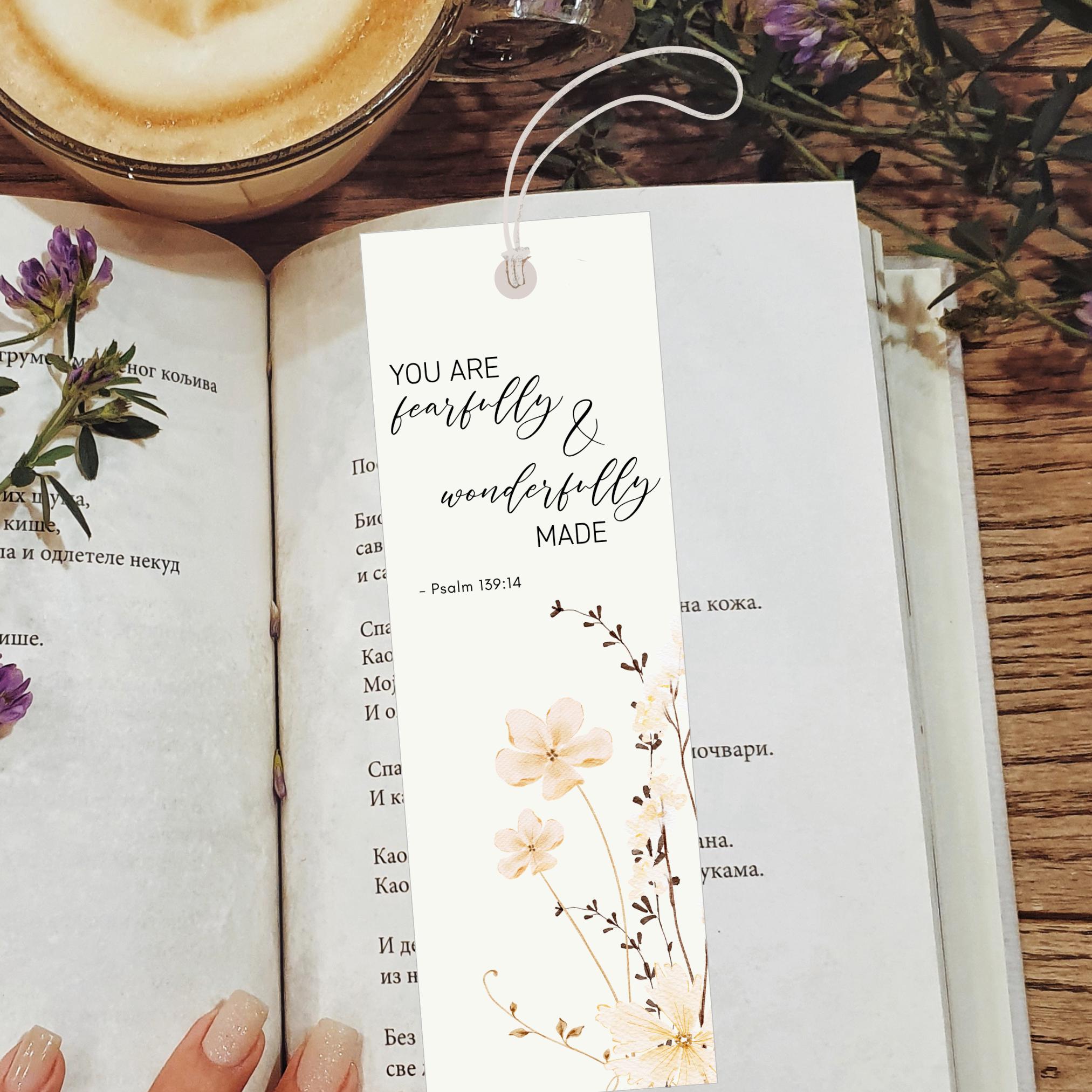 Bible Verse Printable Bookmark Bundle Boho Floral Encouraging Bookmark ...