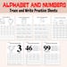 Preschool Alphabet & Number Tracing Worksheet (digital Download) - Etsy UK