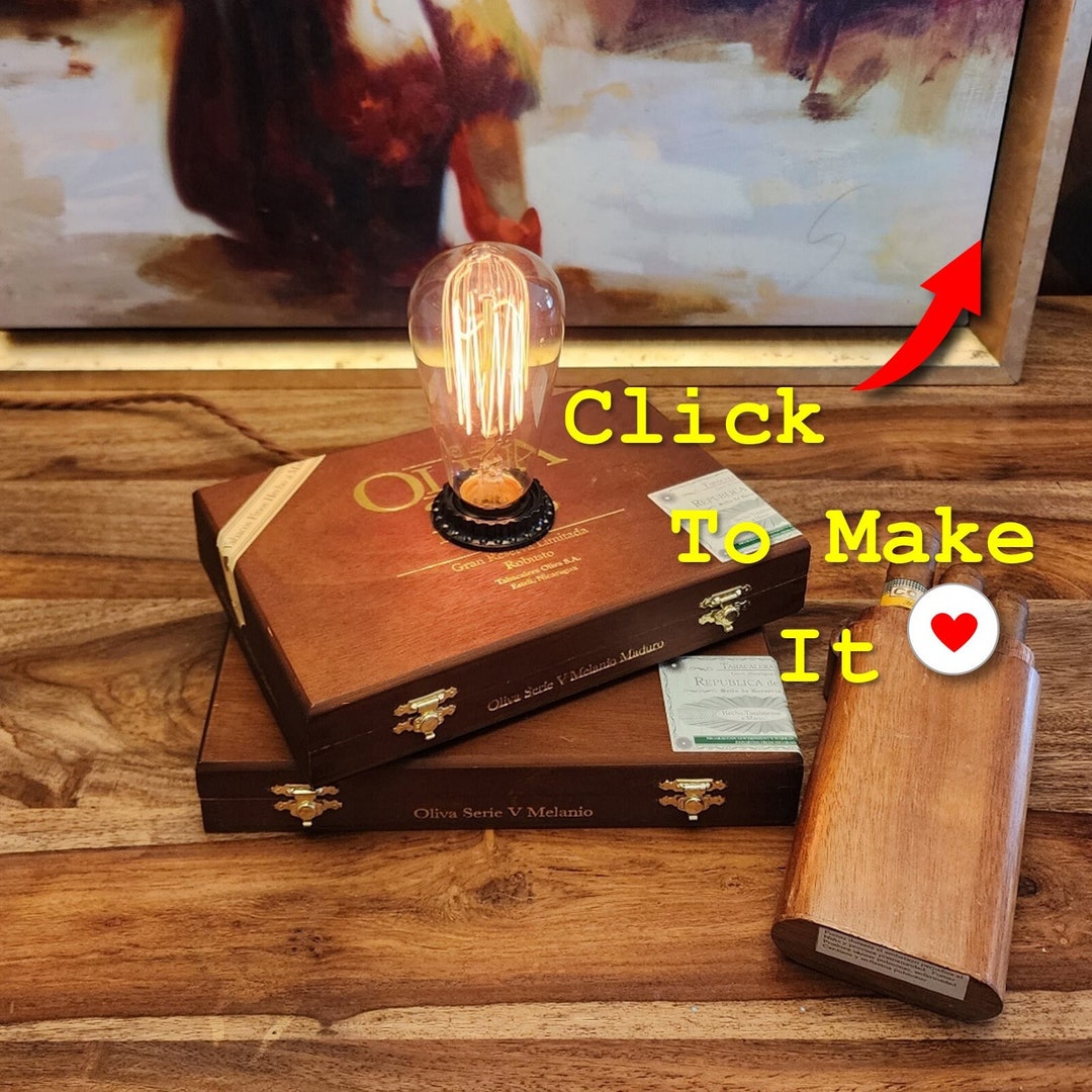 Elegant Vintage Oliva Serie Cigar Box Lamp - Swiveling Accent Light W ...
