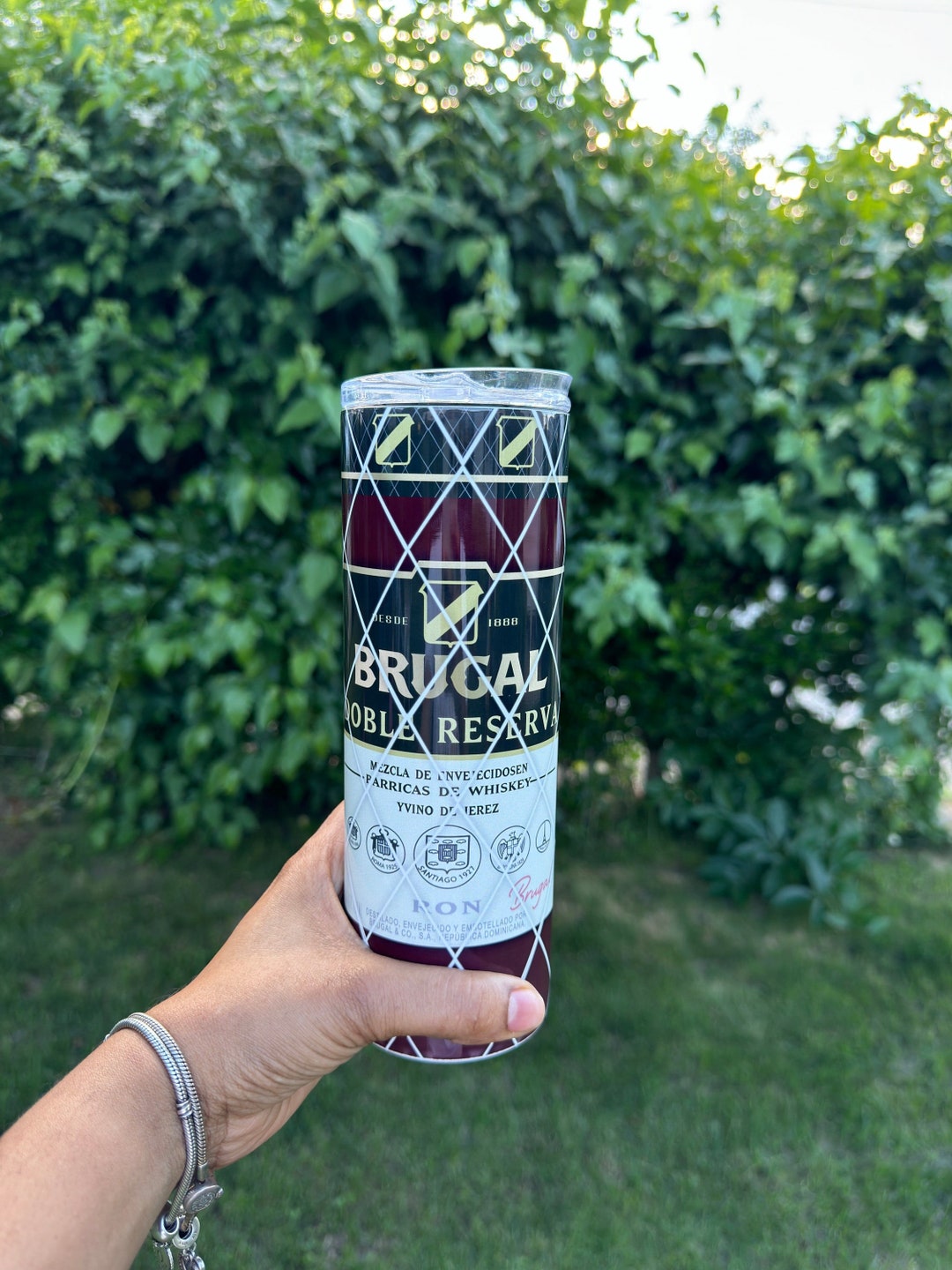 Personalized Brugal Doble Reserva Tumbler: Dominican Water Bottle Gift ...