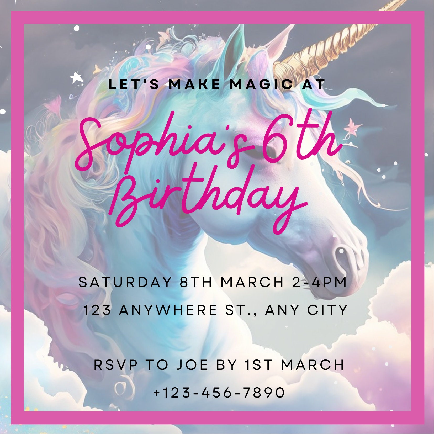 Instant Download Editable Card - Etsy