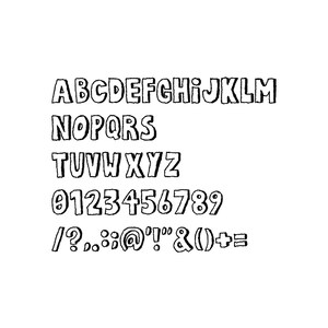 Blocky Sketched Font, Hand-drawn Gritty Style Cartoon Typeface for ...