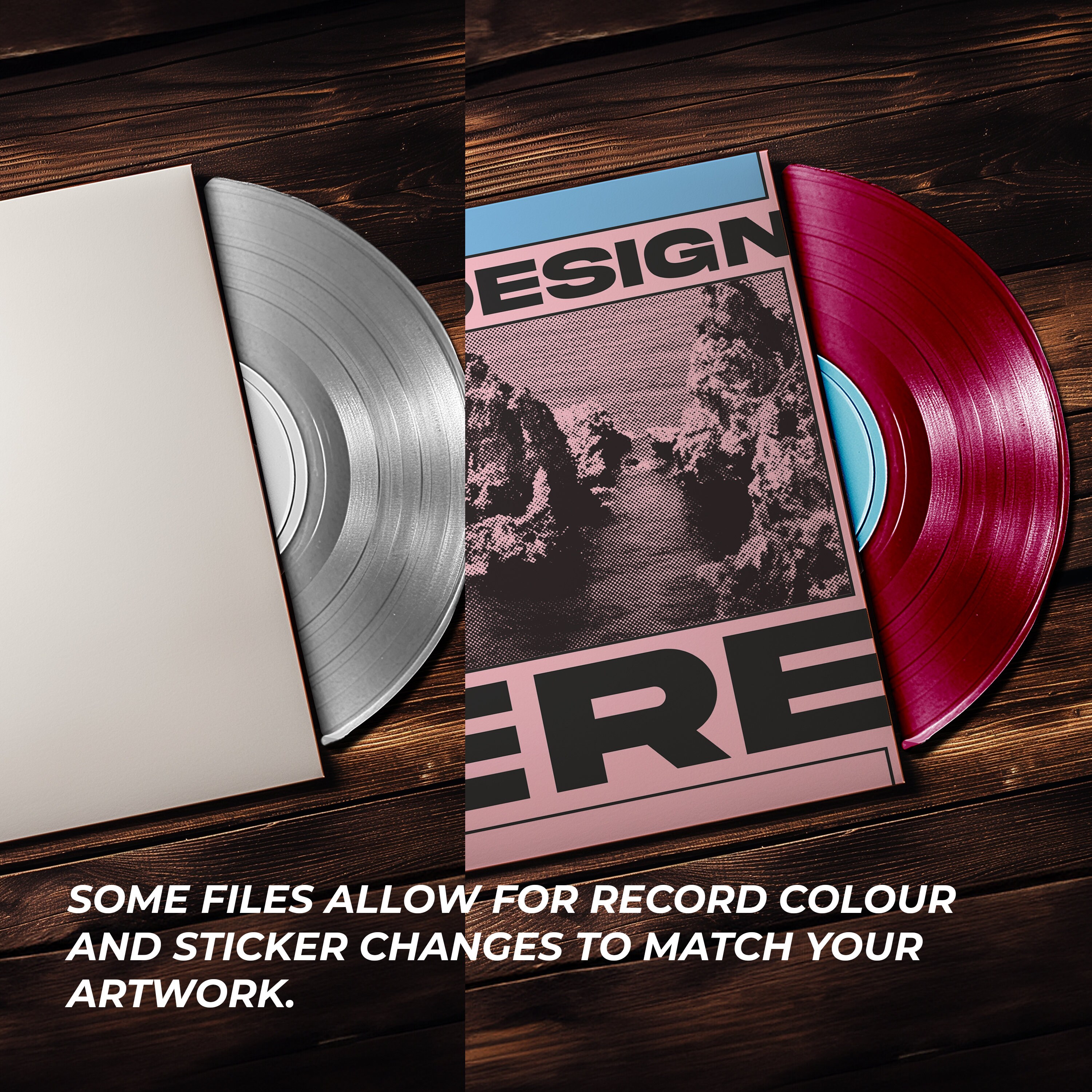 Vinyl Sleeve Mockup Pack | 15 Photoshop Templates, Modern Urban Mid ...