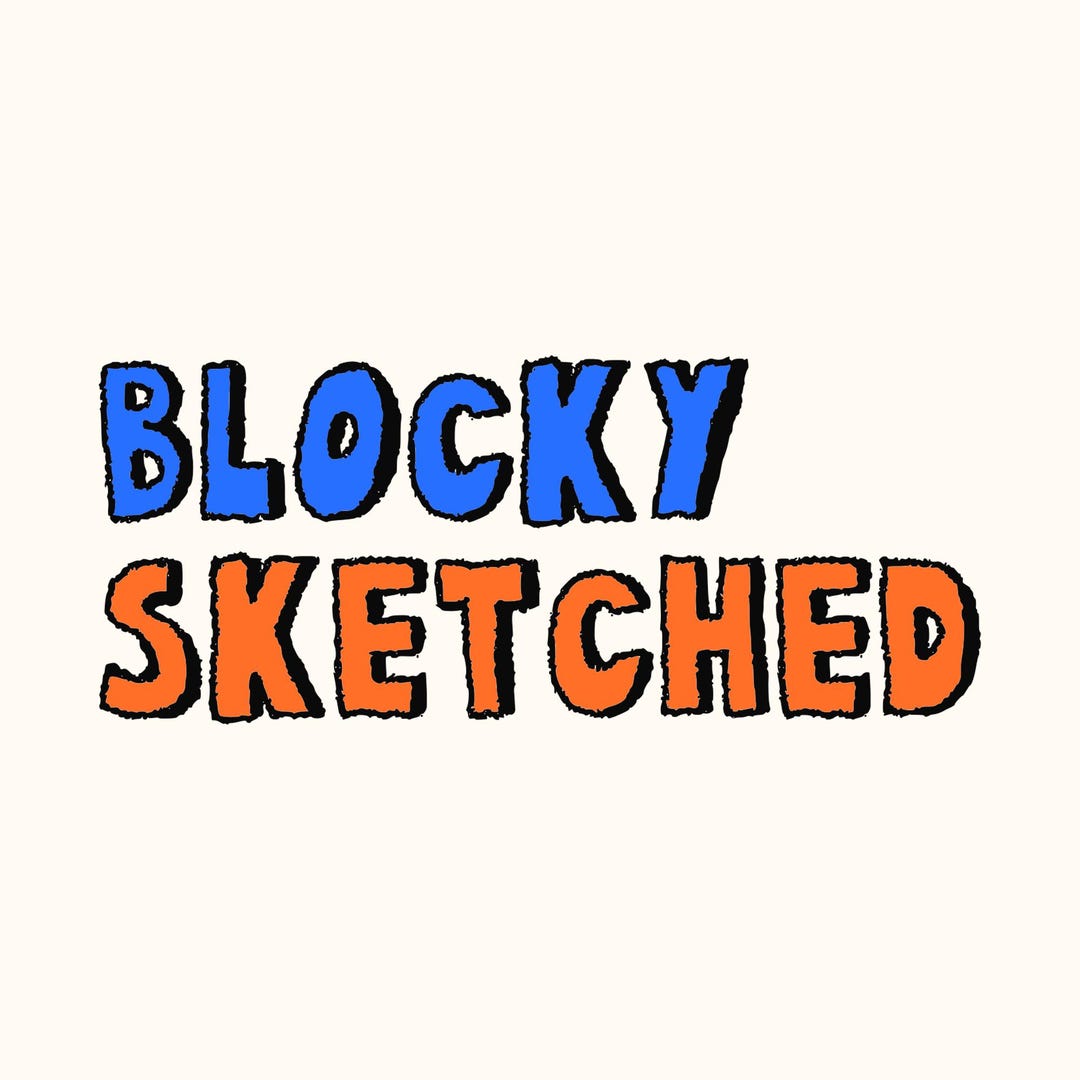 Blocky Sketched Font, Hand-drawn Gritty Style Cartoon Typeface for ...